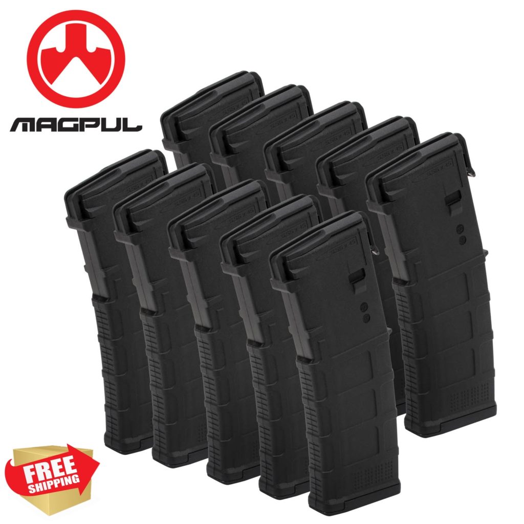 10 PACK Magpul PMAG GEN M3 AR-15 .223/5.56 30-Round Magazine Black ...