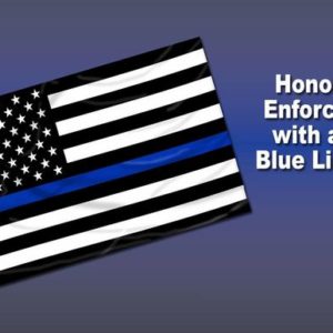 Thin Blue Line Law Enforcement Memorial Flag 3’x5′ – Laser Edge Tactical
