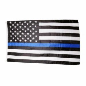 Thin Blue Line Law Enforcement Memorial Flag 3’x5′ – Laser Edge Tactical