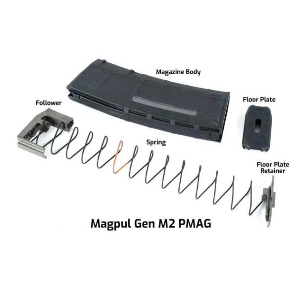 MAGPUL M2 PMAG MOE 5.56 WINDOW 30 Round – BLK – Rebuild Kit – MAG570 ...